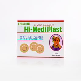 HI-MEDIPLAST PLASTER ROUND SIZE 100 PCS
