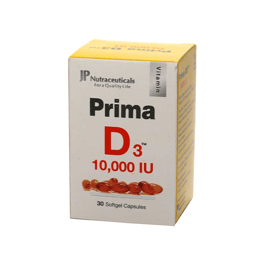 Prima Vitamin D3 10000 IU 30 Capsules For Osteoprosis